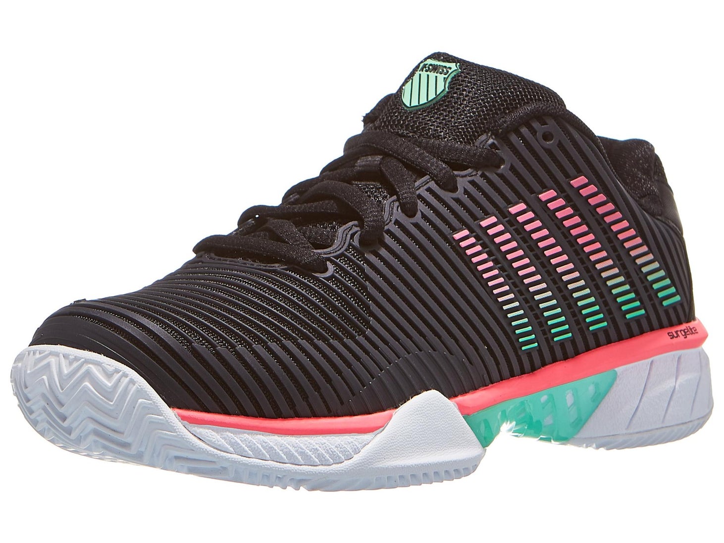 KSwiss Hypercourt Express 2 Clay Blk/Wh/Mint Wom Shoe | Tennis ...