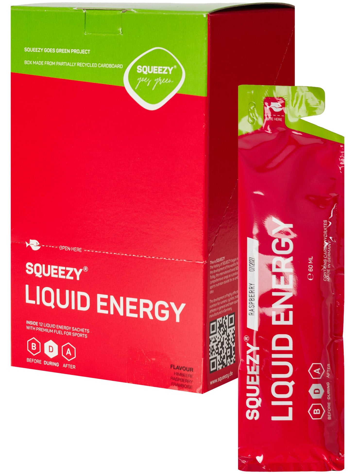 Squeezy Liquid Energy Gel Box (12x60ml) | Tennis Warehouse Europe