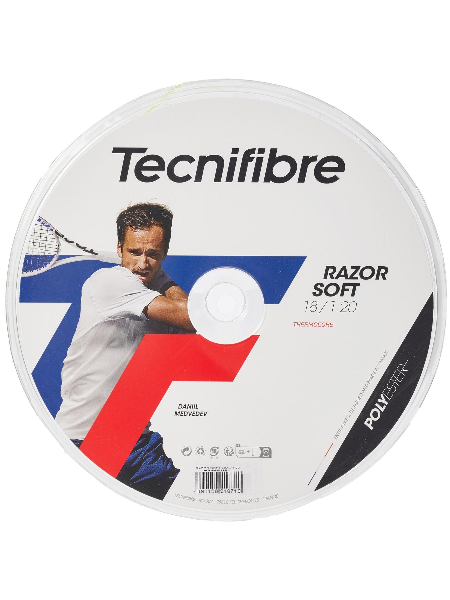 Bobina de cordaje Tecnifibre Razor Soft 1,20/18 - Lima (200 m) | Tennis ...