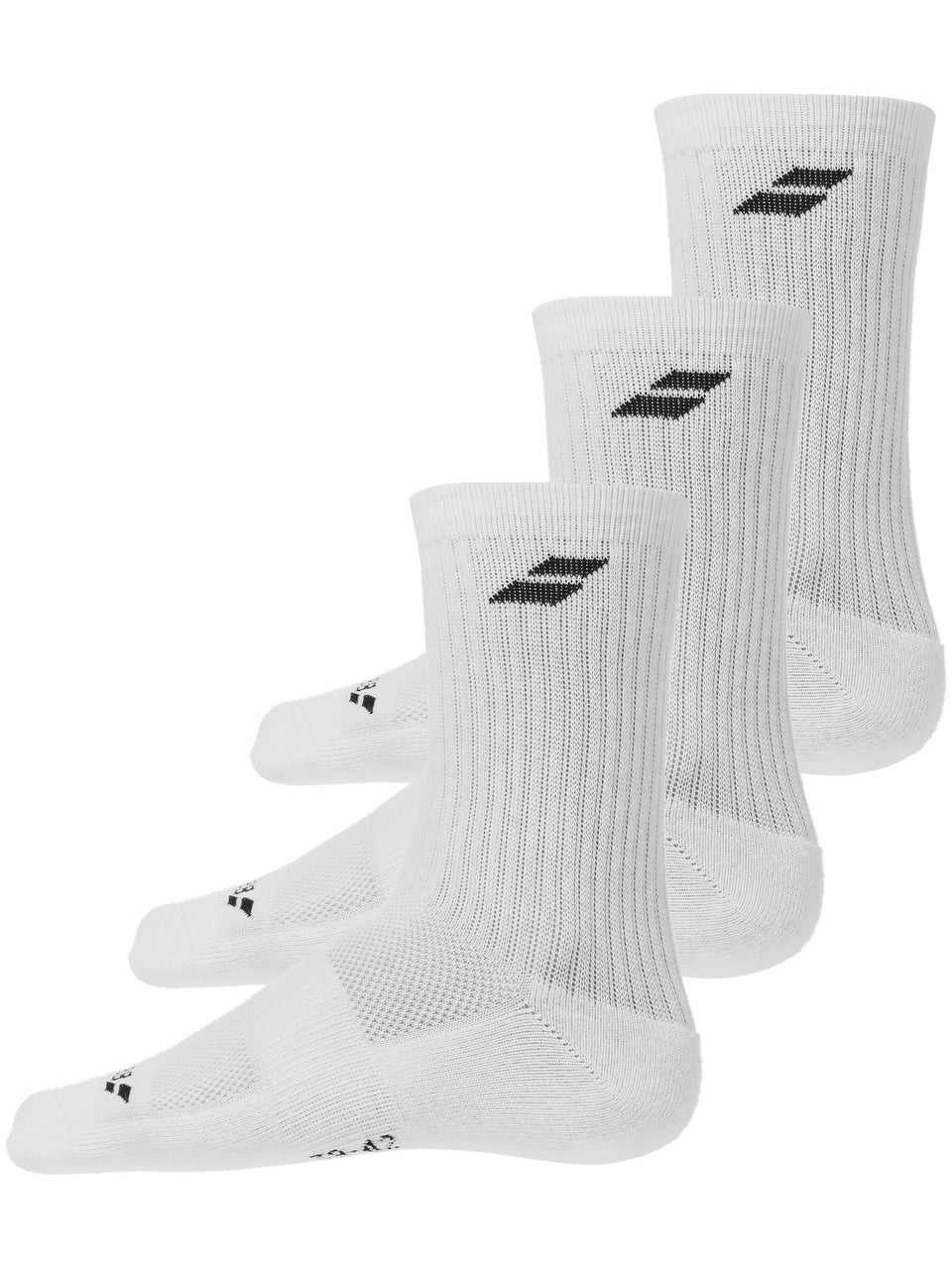 Babolat 3 Pairs Pack Crew Sock White | Tennis Warehouse Europe